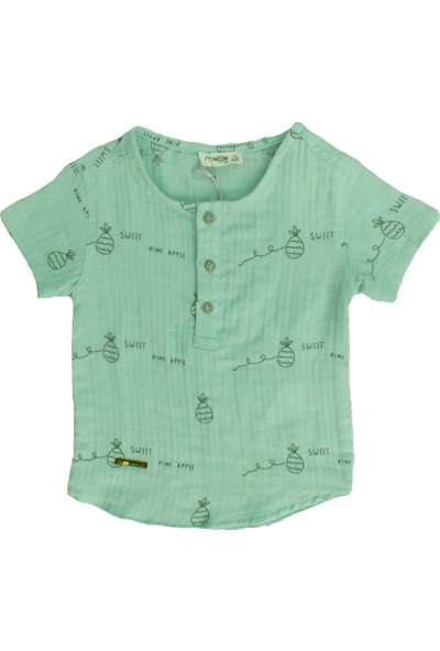 Mutlu Kids Erkek Çocuk Yumuşacık Lüks Müslin Gömlek / Terletmex / 1-6 Yaş