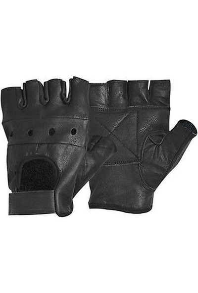 Deri Yarım Parmak Bisiklet Tırmanma Eldiveni