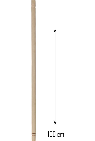 Öz Ahşap 100 cm Hamur Açma Şekillendirme Oklavası