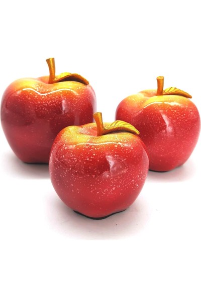 Creart Home Crearthome 3 Lu Dekoratif Kırmızı Elma