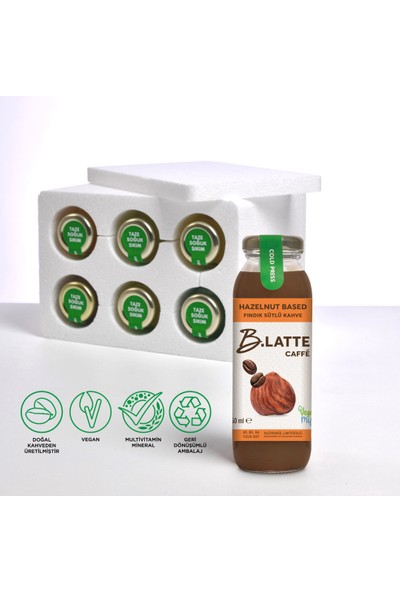 Vegan Milk VeganMilk B.Latte Fındık Sütlü Soğuk Kahve 250ml 6lı Vegan Milk VeganMilk B.Latte Fındık Sütlü Soğuk Kahve 250ml 6lı