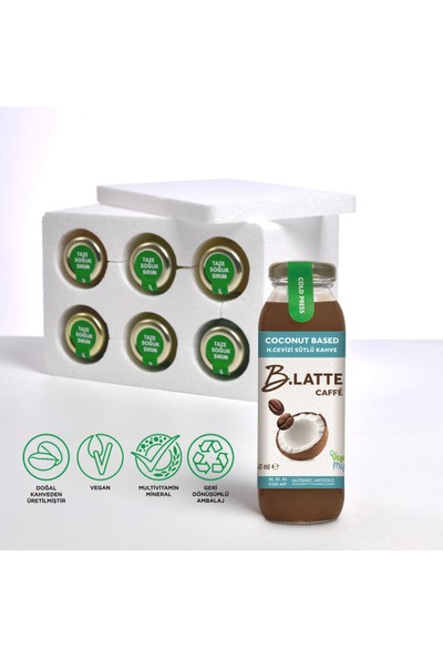 Vegan Milk VeganMilk B.Latte H.Cevizi Sütlü Soğuk Kahve 250ml 6lı Vegan Milk VeganMilk B.Latte H.Cevizi Sütlü Soğuk Kahve 250ml 6lı