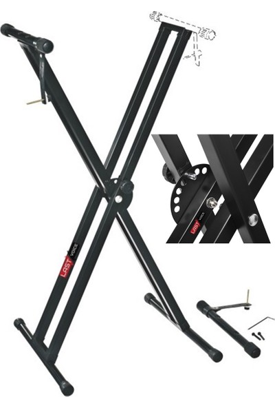 Lastvoice Ks-04D Çift Profilli 7 Kademeli Üst Segmen Org Sehpası Standı Ayağı (Sabitleme Kayışlı) Lastvoice Ks-04D Çift Profilli 7 Kademeli Üst Segmen Org Sehpası Standı Ayağı (Sabitleme Kayışlı)