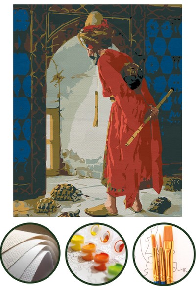 Sayılarla Boyama Hobi Seti 40x50 CM - Kaplumbağa Terbiyecisi