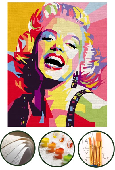 Sayılarla Boyama Hobi Seti 40x50 CM - Marilyn Monroe
