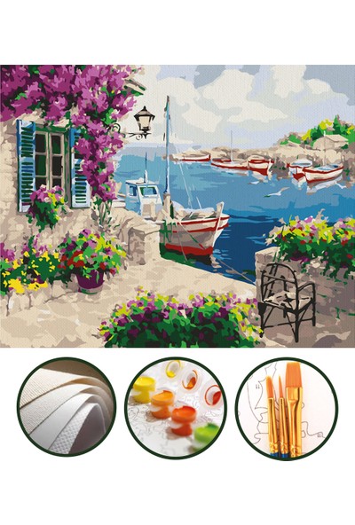 Sayılarla Boyama Hobi Seti 40x50 CM - Mor Sümbül