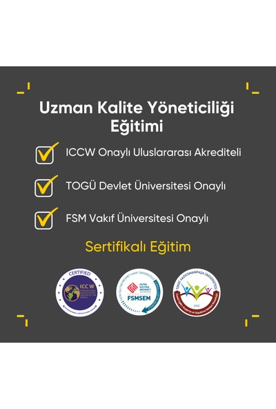 Güvennet Akademi Uzman Kalite Yöneticiliği Eğitimi