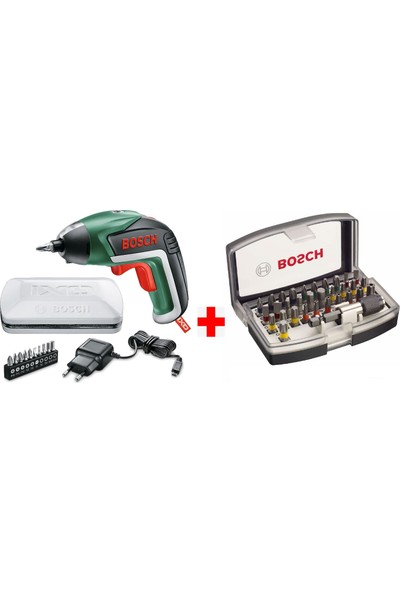 Bosch Ixo V 3.6 V Şarjlı Tornavida Saklama Kutulu + 32 Parça Vidalama Ucu Bosch Ixo V 3.6 V Şarjlı Tornavida Saklama Kutulu + 32 Parça Vidalama Ucu