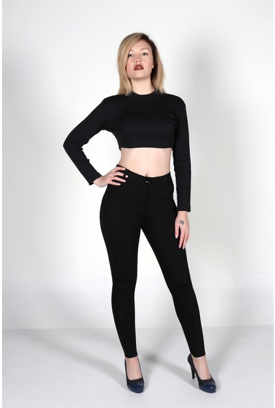 Moda Felinya Kadın Siyah Çelik Pantalon Tayt Moda Felinya Kadın Siyah Çelik Pantalon Tayt