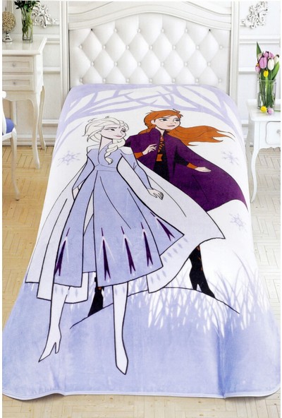 Kristal Frozen Iı Lisanslı Tek Kişilik Battaniye - Mavi Kristal Frozen Iı Lisanslı Tek Kişilik Battaniye - Mavi