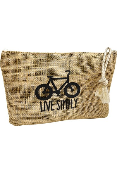 Vip Home Concept Makyaj Çantası Astarlı Vip Clutch Çanta 26X17 Cm-Jüt Live Simply Vip Home Concept Makyaj Çantası Astarlı Vip Clutch Çanta 26X17 Cm-Jüt Live Simply