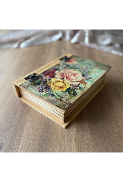 Tasarloxi Orta Boy Ahşap Çok Amaçlı Kitap Saklama Kutusu Tasarloxi Orta Boy Ahşap Çok Amaçlı Kitap Saklama Kutusu