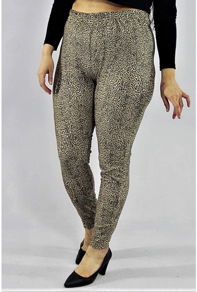 Truva Xxl Büyük Beden Kadın Giyim Viskon Penye Tayt Leopar TA199 Truva Xxl Büyük Beden Kadın Giyim Viskon Penye Tayt Leopar TA199