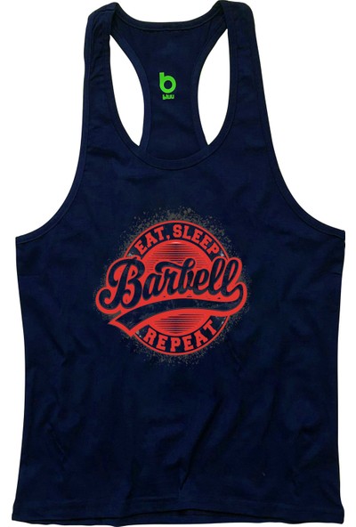 Bluu Barbell Fitness Gym Tank Top Sporcu Atleti