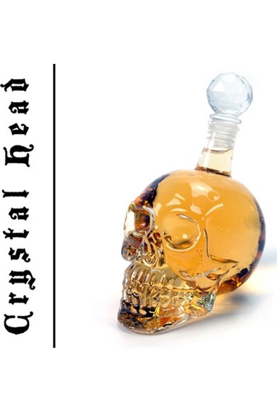 Aydınlı 1000 ml Crystal Head Kuru Kafa Içki Şişesi