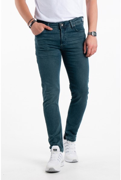 Zeki Özer Erkek Mavi Normal Bel Slimfit Jean