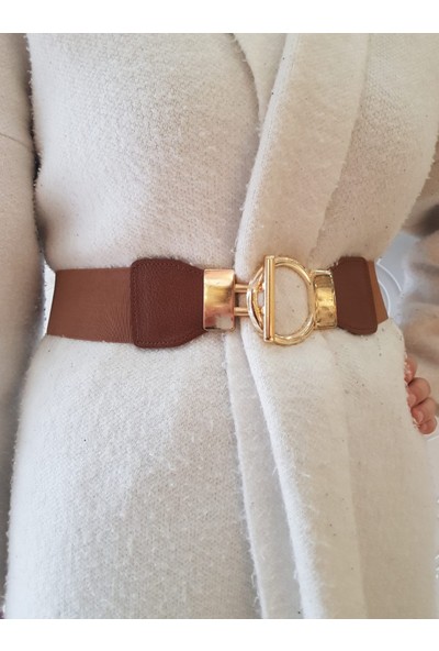 Kadın Siyah Arkası Lastikli Kemer K45