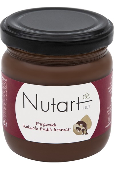 Nutart Parçacıklı Kakaolu Fındık Kreması 200 gr Nutart Parçacıklı Kakaolu Fındık Kreması 200 gr
