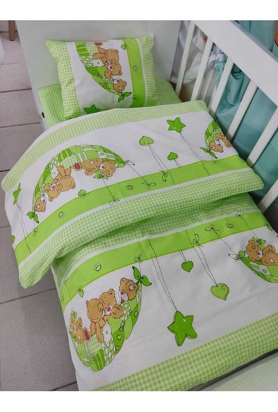 Bebek Özel Pamuklu Bebek Çocuk X150 Yastık Çarşaf Yorgan Seti Şirin Ayıcıklar Bebek Özel Pamuklu Bebek Çocuk X150 Yastık Çarşaf Yorgan Seti Şirin Ayıcıklar
