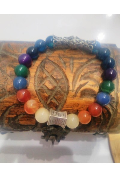 Alsade 7 Çakra Akik Taşı Enerji Denge Bileklik Alsade 7 Çakra Akik Taşı Enerji Denge Bileklik