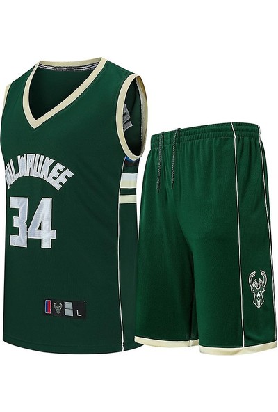 Allegp Nba Milwaukee Bucks Giannis Antetokounmpo # 34 Basketbol Forması, Şort (Yurt Dışından) Allegp Nba Milwaukee Bucks Giannis Antetokounmpo # 34 Basketbol Forması, Şort (Yurt Dışından)