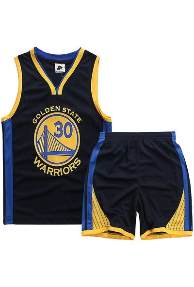 Allegp Nba Golden State Warriors Stephen Körili # 30 Jersey, Şort (Çocuk Boyutu) (Yurt Dışından)
