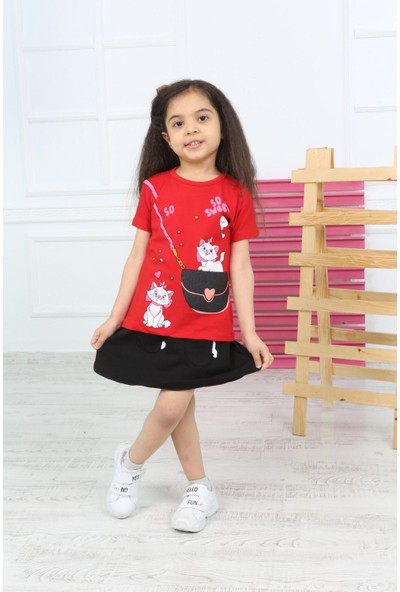 URS Kız Çocuk Tişört Etekli Takım