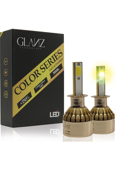 Glanz Altın Sarı 3000K LED Xenon H1 H3 H4 H7 H8 H9 H10 H11 9005 9006 9012 H27 Glanz Altın Sarı 3000K LED Xenon H1 H3 H4 H7 H8 H9 H10 H11 9005 9006 9012 H27