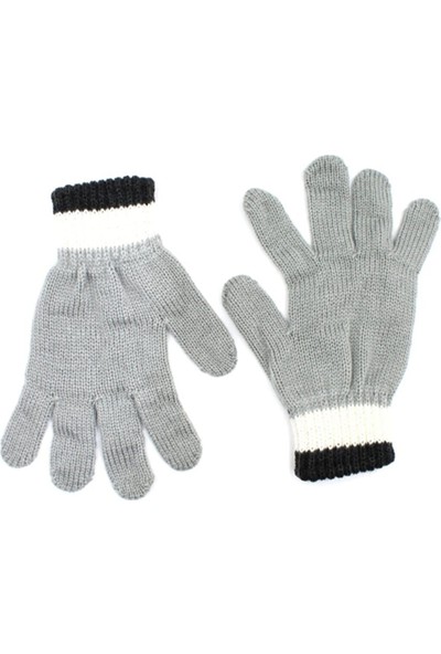 Gri Eldiven Erkek Çocuk Kışlık Eldiven 8-12 Yaş