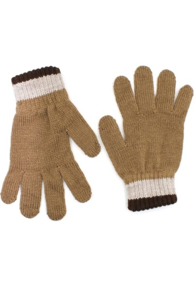 Kahverengi Eldiven Erkek Çocuk Kışlık Eldiven 8-12 Yaş