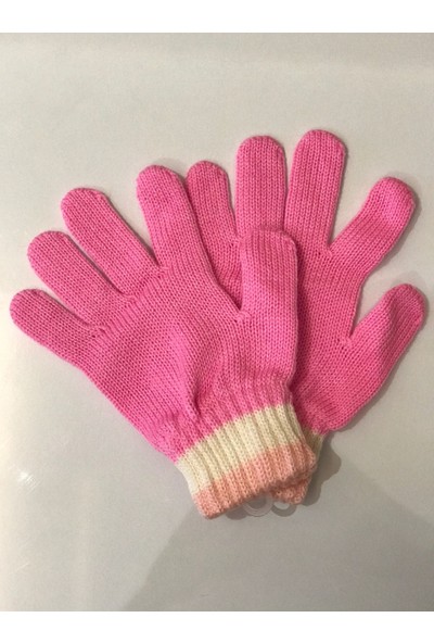 Pembe Eldiven Kız Çocuk Kışlık Eldiven 8 -12 Yaş