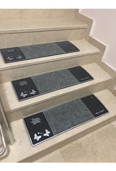 Birce Home Dekoratif Merdiven Basamak Toz Alıcı Paspası