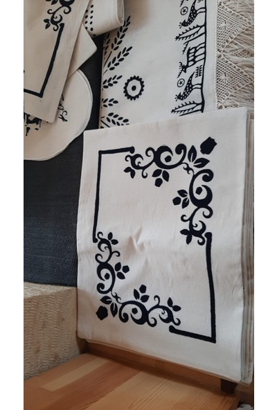 Gülruli Taşbaskı Amerikan Servisi 1 Takım ( 6 Adet )