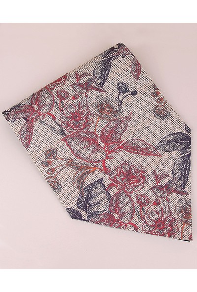 Parlak Ev Kırmızı Gül Runner ve 6'lı Supla