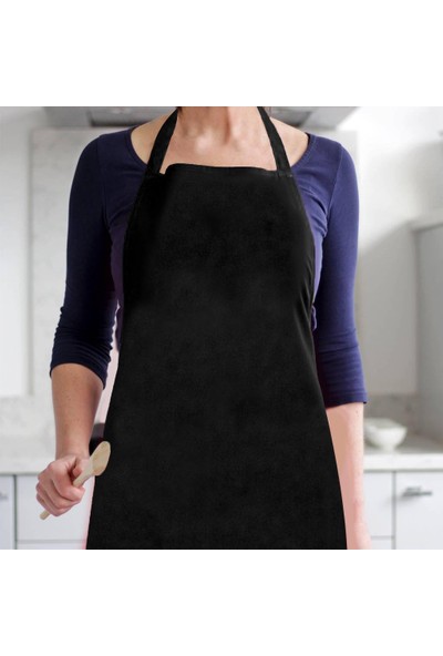 Beam Siyah Chef Aşçı Şef Mutfak Önlüğü Baskısız