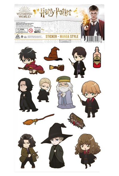 Sihir Dükkanı Harry Potter Karakterleri Manga Style Sticker Set