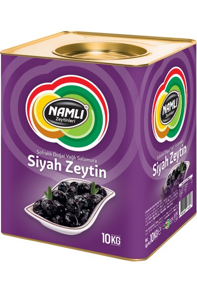 Gemlik Sofralık Orta Siyah Zeytin 10 kg + Çaykur Çay