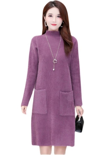 Gogoo Kalınlaşmış Taklit Vizon Kadife Orta Uzunlukta Elbise Kadın Kapüşonlu Kış Dış Giyim Gevşek Büyük Boy Dip Gömlek-Mor (Yurt Dışından) Gogoo Kalınlaşmış Taklit Vizon Kadife Orta Uzunlukta Elbise Kadın Kapüşonlu Kış Dış Giyim Gevşek Büyük Boy Dip Gömlek-Mor (Yurt Dışından)