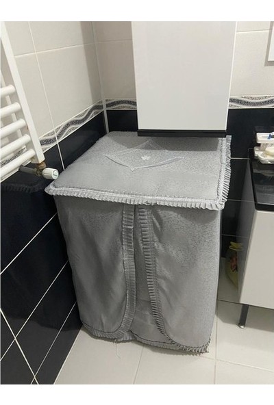 Yalçıner Home Lüx Çamaşır Makinesi Örtüsü - Gri