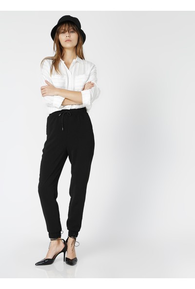 Limon Lupu Beyaz Kadın Çizgili Gömlek