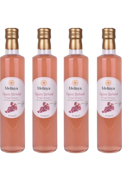 Melinya Doğal Fermente Üzüm Sirkesi 500 ml x 4 Adet Melinya Doğal Fermente Üzüm Sirkesi 500 ml x 4 Adet