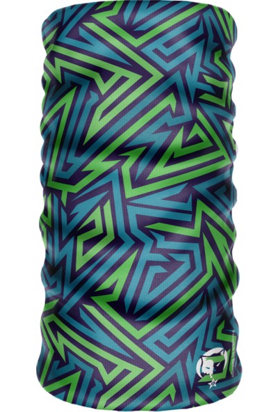 E-Taktik Dijital Desing Blue Extreme Slaemless Sporcu Mavi Boyunluk Bandana Balaclava