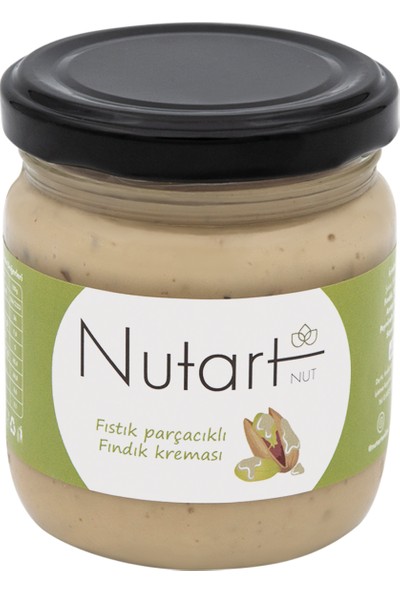 Nutart Antep Fıstığı Parçacıklı Fındık Kreması 200 gr Nutart Antep Fıstığı Parçacıklı Fındık Kreması 200 gr