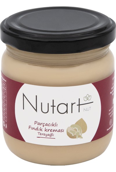 Nutart Parçacıklı Fındık Kreması Tereyağlı 200 gr Nutart Parçacıklı Fındık Kreması Tereyağlı 200 gr