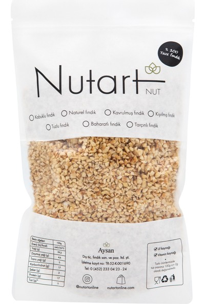 Nutart Kavrulmuş Kıyılmış Fındık Doypack 500 gr Nutart Kavrulmuş Kıyılmış Fındık Doypack 500 gr