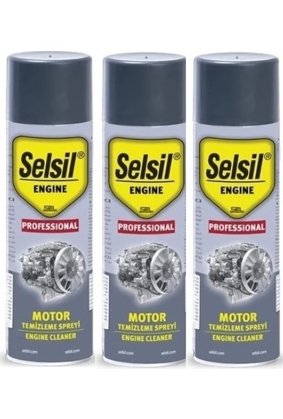 Selsil Motor Temizleme Sprey 500 ml 3 Adet Selsil Motor Temizleme Sprey 500 ml 3 Adet