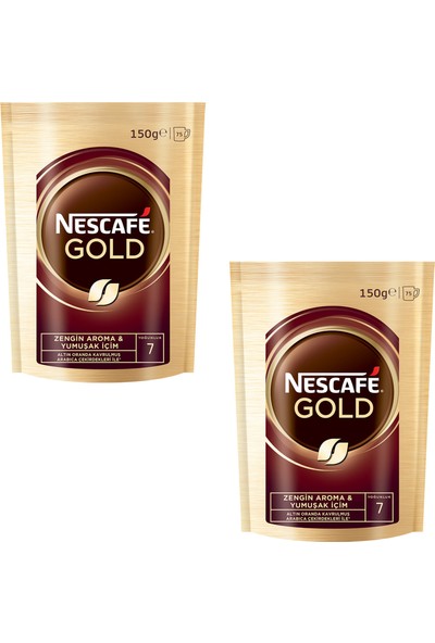 Nescafe Gold Çözünebilir Kahve 150 gr 2 Adet Nescafe Gold Çözünebilir Kahve 150 gr 2 Adet