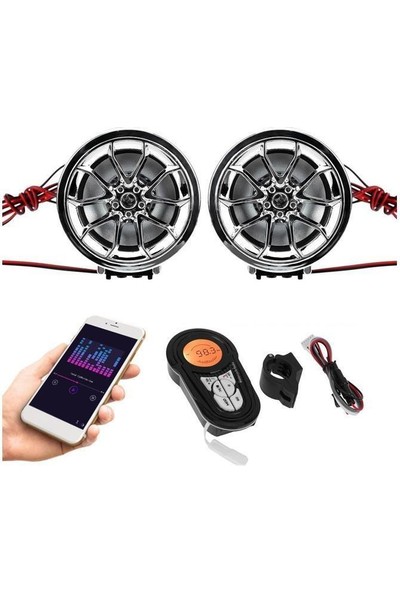Profisher Motosiklet Bluetooth Fm Radyo Mp3 Ses Sistemi Stereo Hoparlör Alarm Profisher Motosiklet Bluetooth Fm Radyo Mp3 Ses Sistemi Stereo Hoparlör Alarm