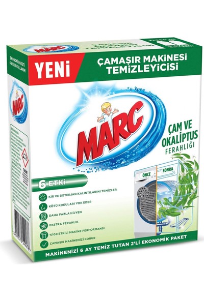 Marc Çamaşır Makinesi Temizleyici 250 ml 2 Li Çam ve Okaliptus