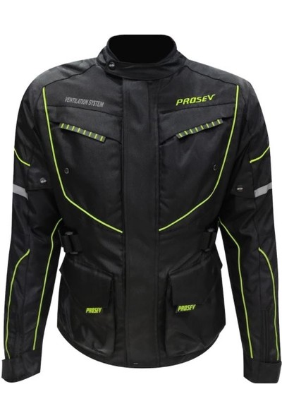 Prosev Long Mont Siyah- Neon Yeşil [3x-Large Beden]